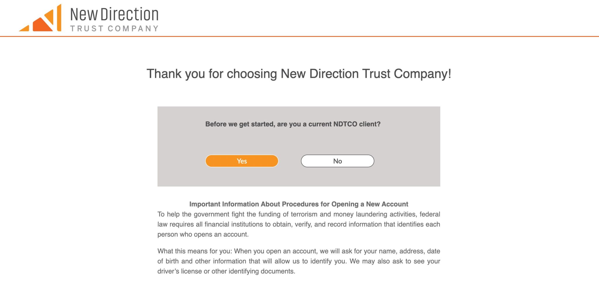 New Direction Trust Company Review | MGF Gold Investment